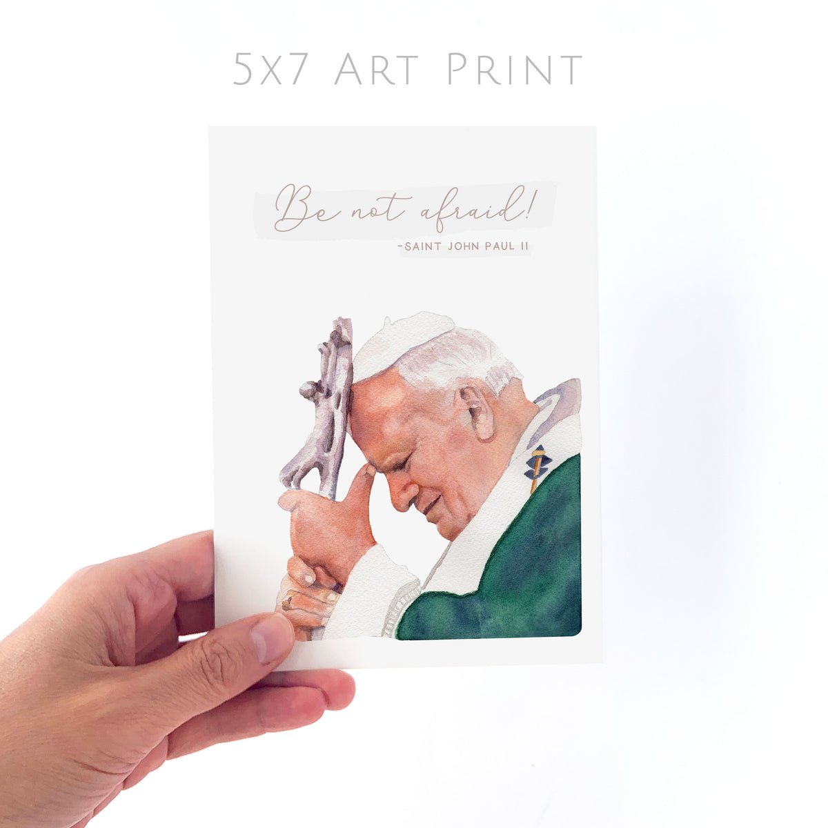 Be Not Afraid | St John Paul II | Art Print | Portrait – Novena Cards