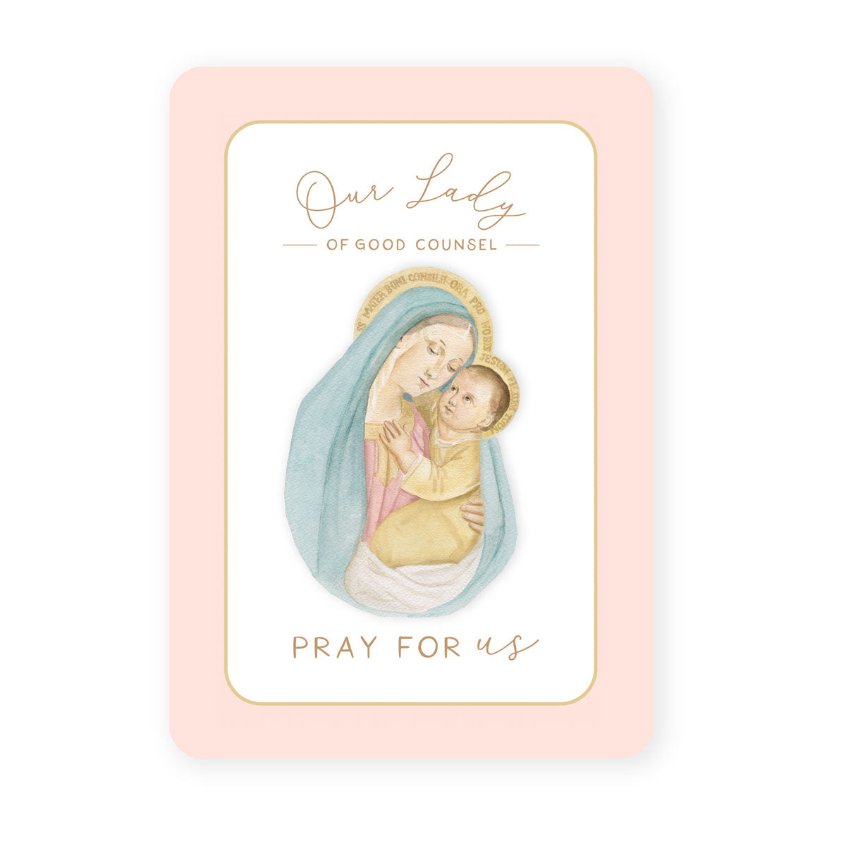 Our Lady of Good Counsel Prayer Card | Pink – Novena Cards