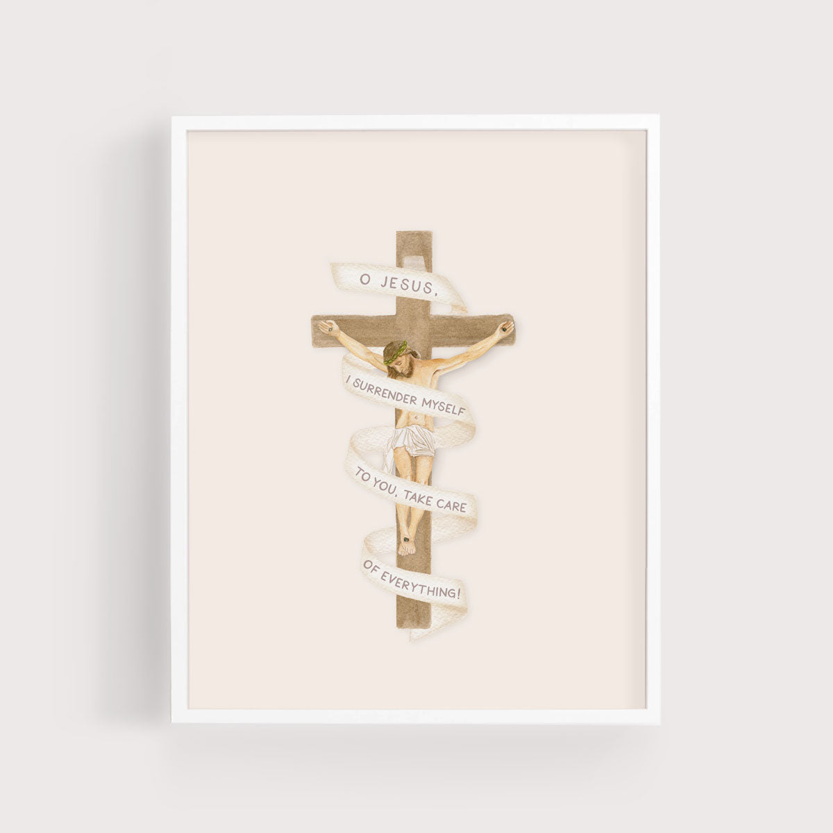 Surrender Novena | Art Print | Ribbon + Crucifix – Novena Cards