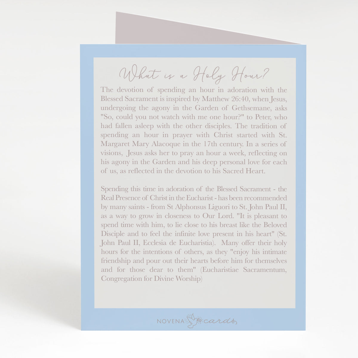 Holy Hour Card | Blue – Novena Cards
