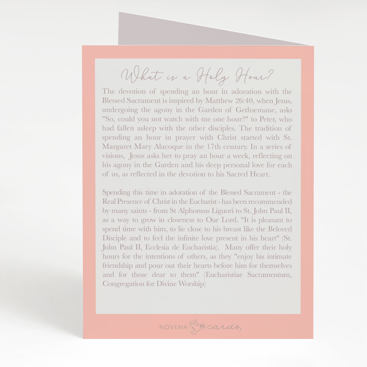 Holy Hour Card | Salmon – Novena Cards