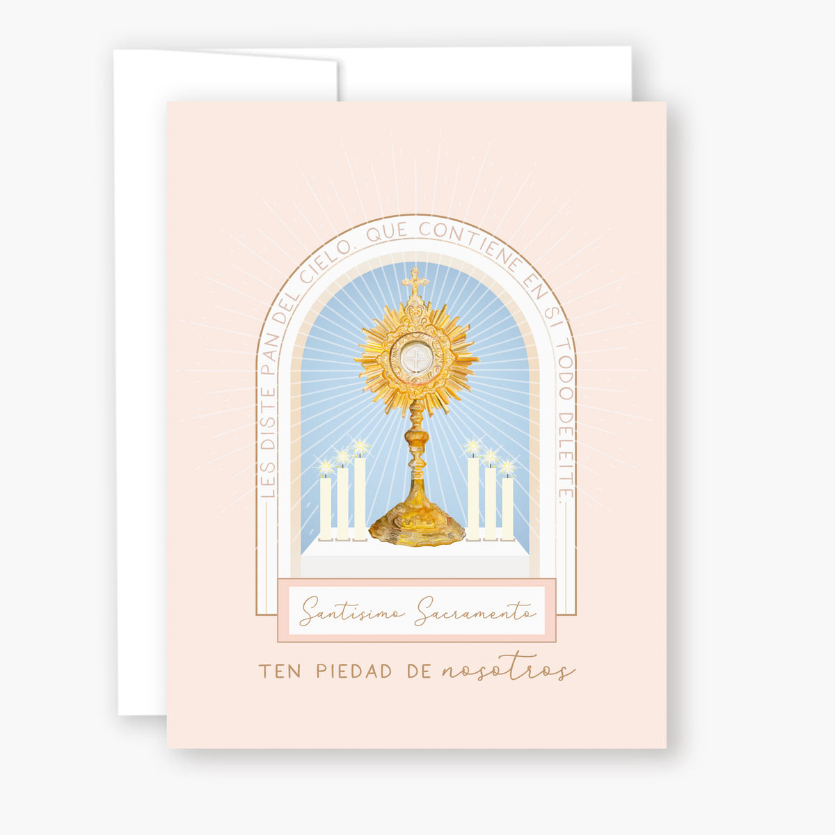 Tarjeta de Hora Santa | Beige – Novena Cards