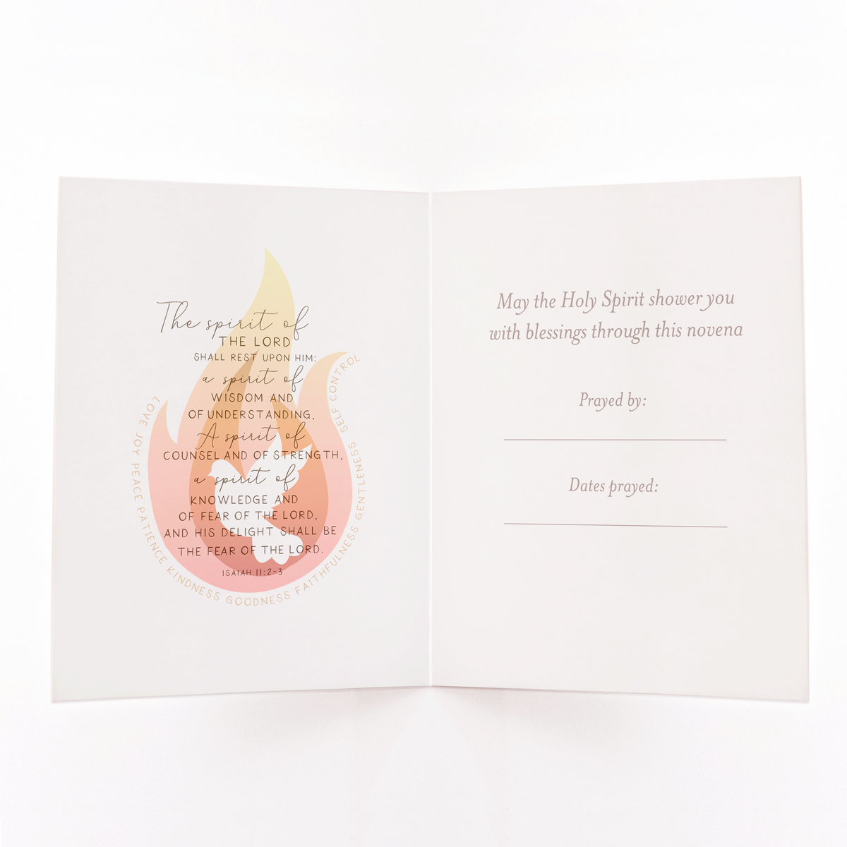 Holy Spirit Novena Card – Novena Cards