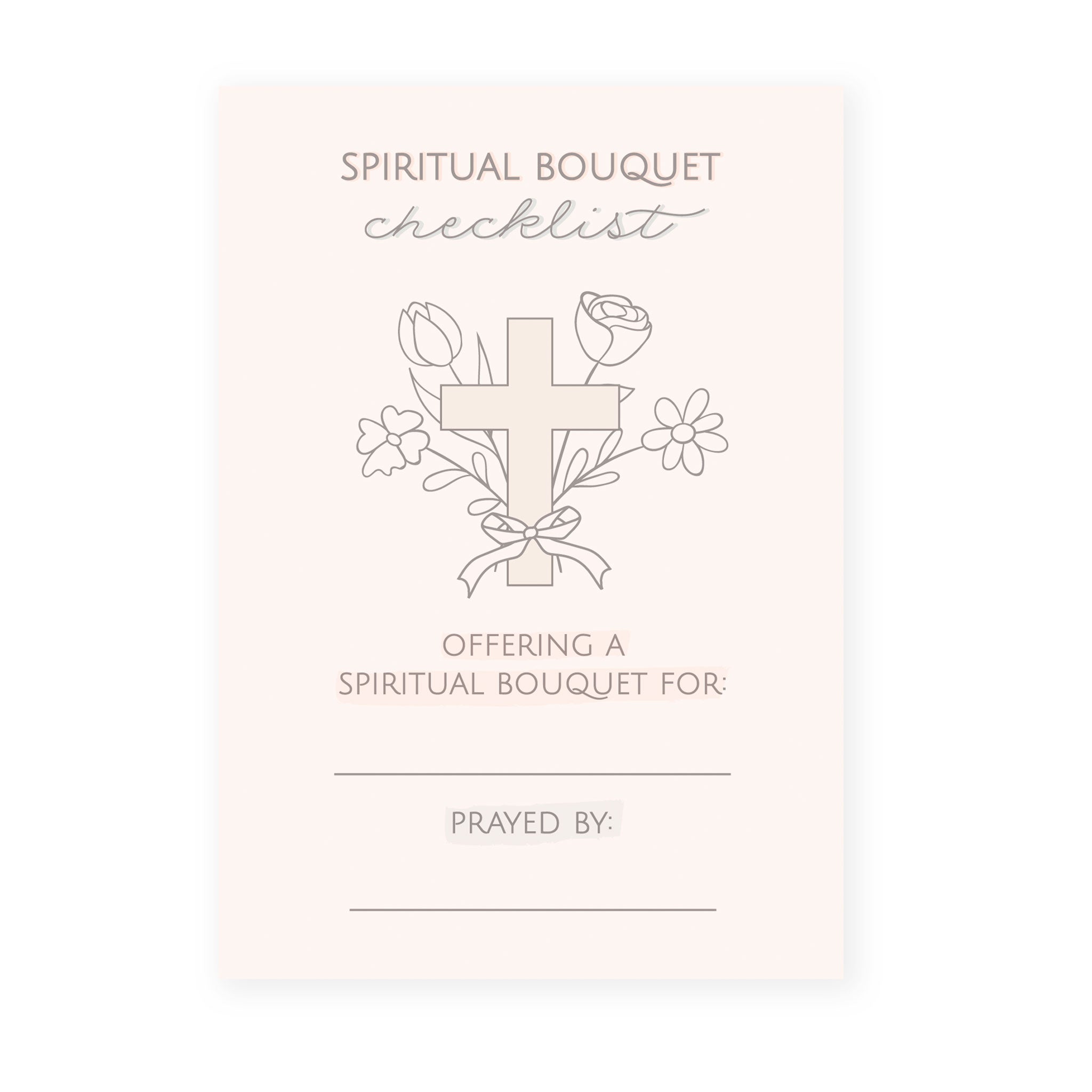 Spiritual Bouquet Card Printables