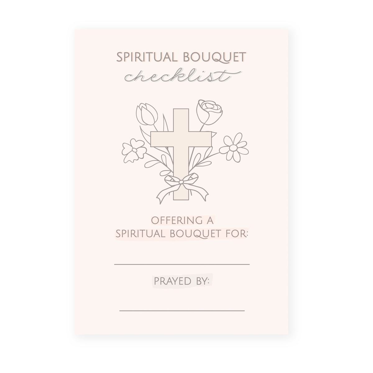 Spiritual Bouquet Checklist – Novena Cards