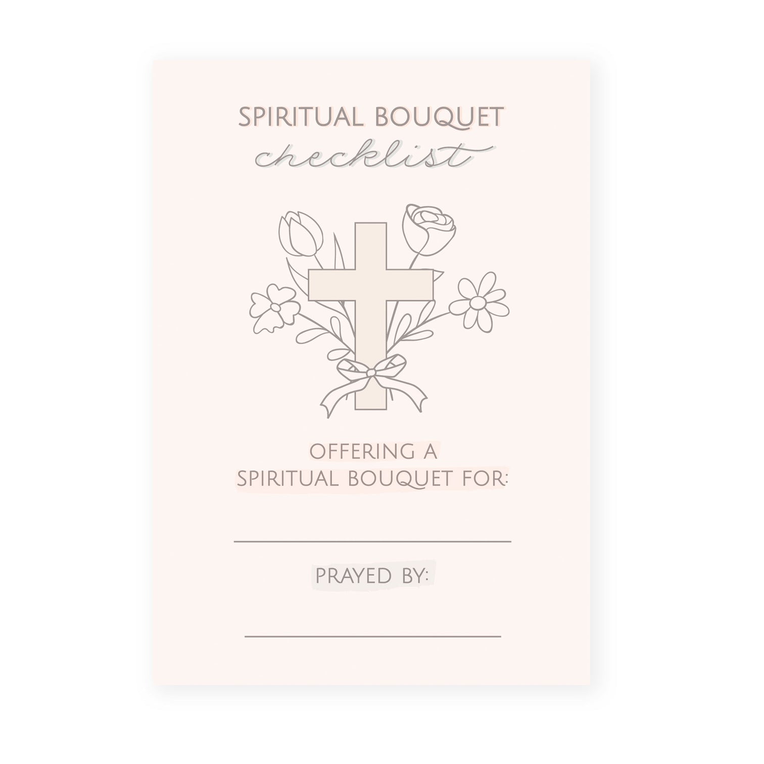 Spiritual Bouquet Checklist – Novena Cards