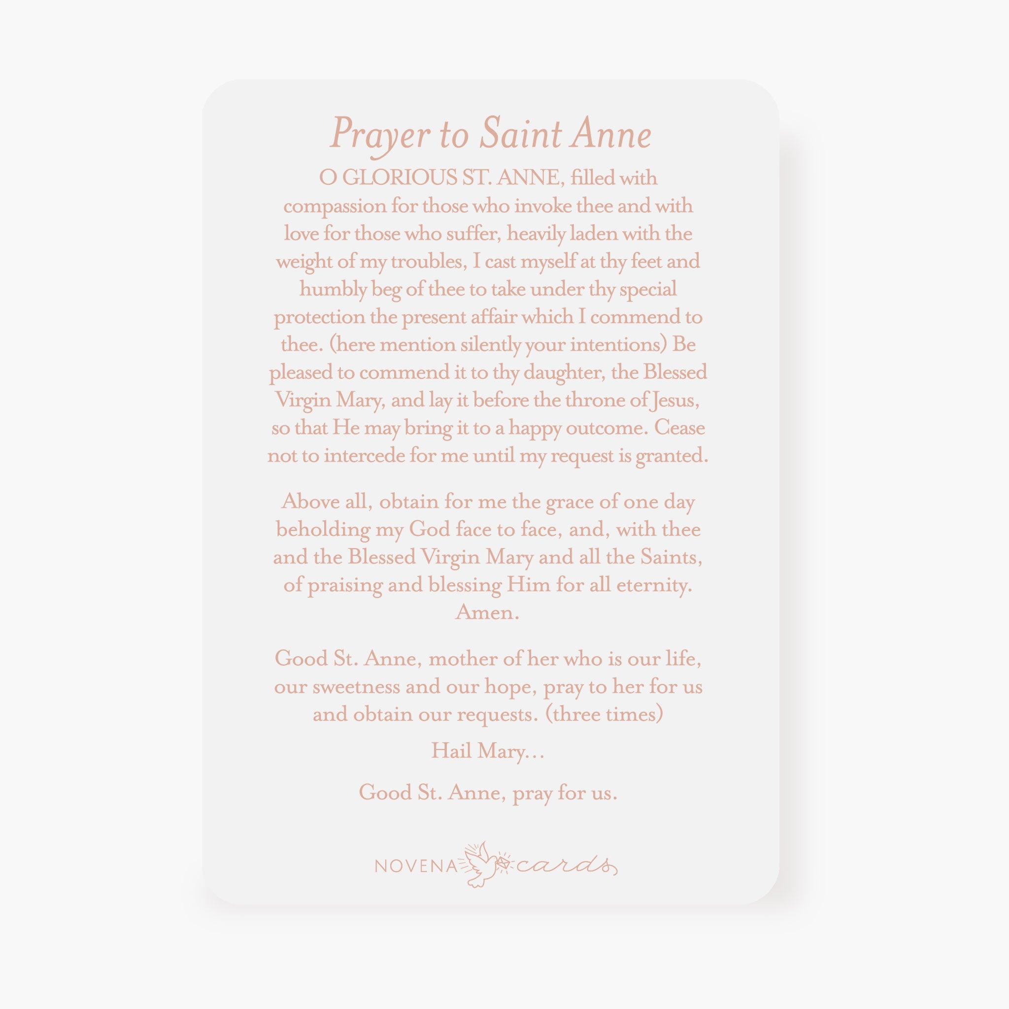 St. Anne Prayer Card – Novena Cards
