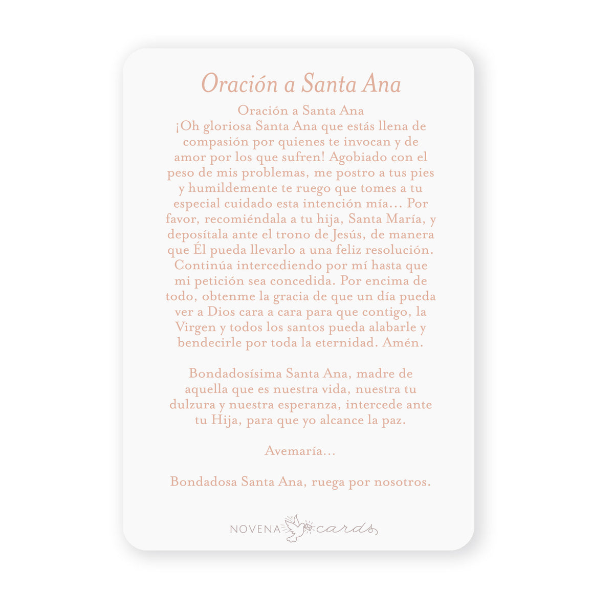 St. Anne Prayer Card – Novena Cards