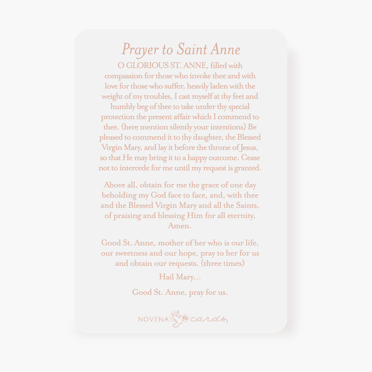 St. Anne Prayer Card – Novena Cards