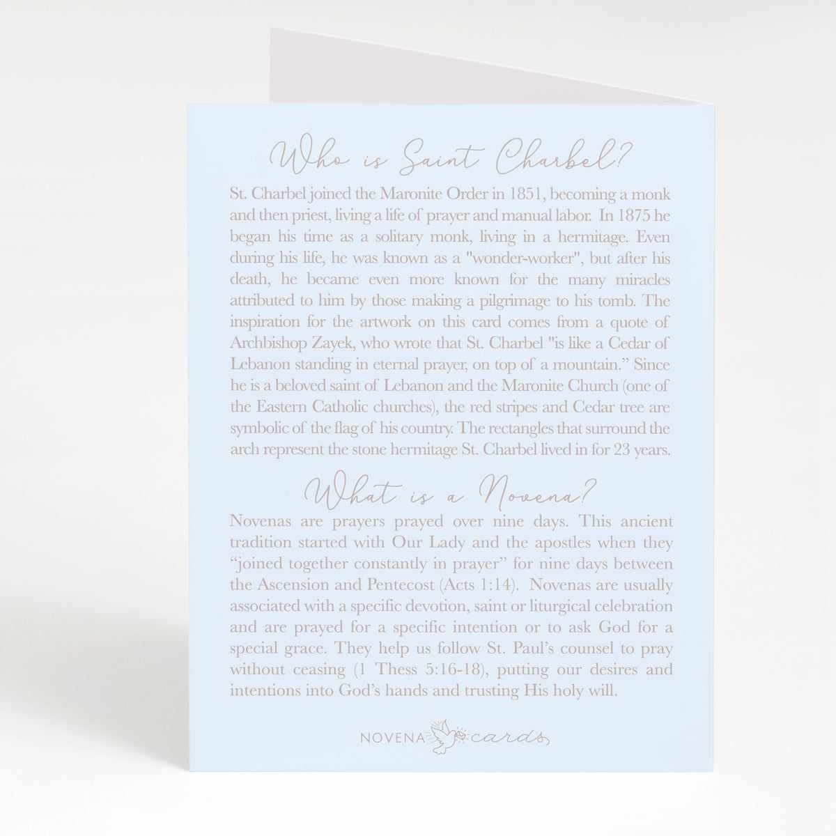 St. Charbel Novena Card – Novena Cards
